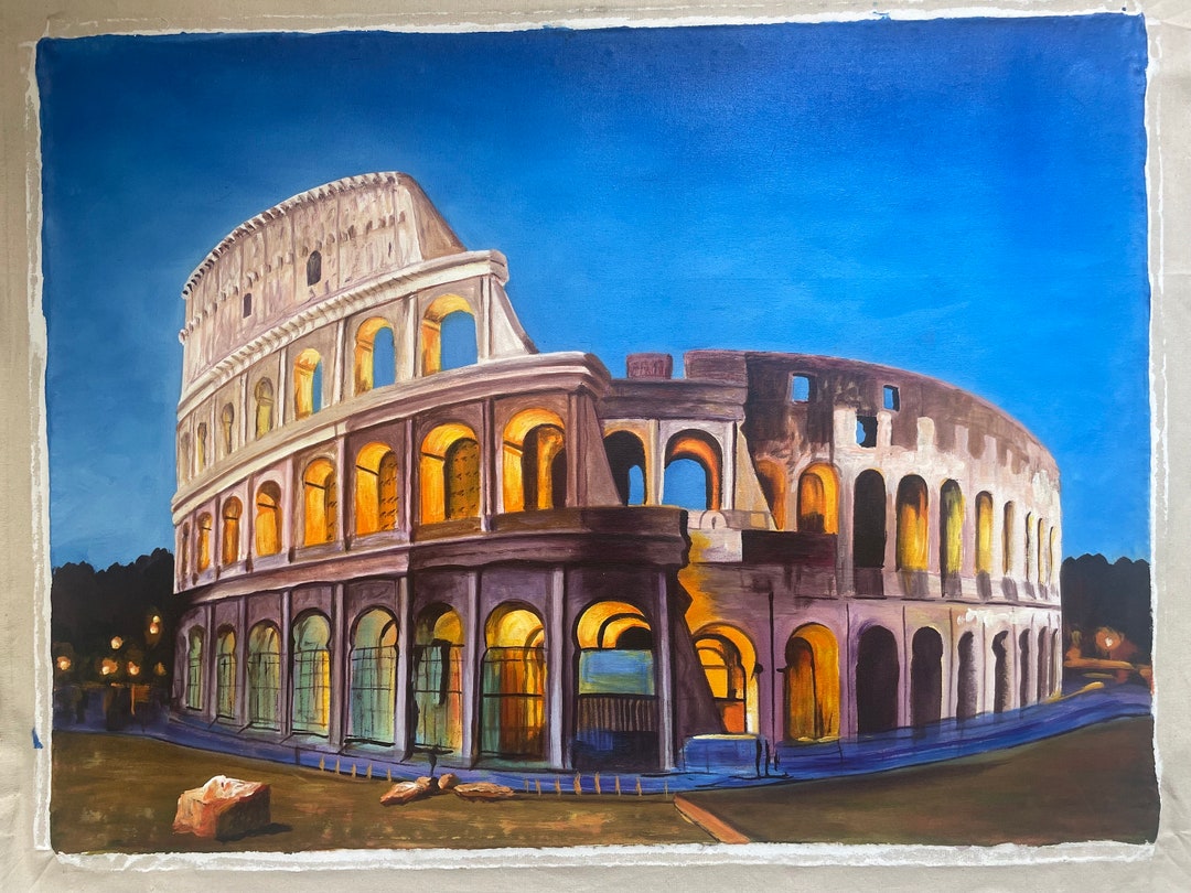 Original Hand Painting Colosseum Rome Italy Signed by the Artist ...