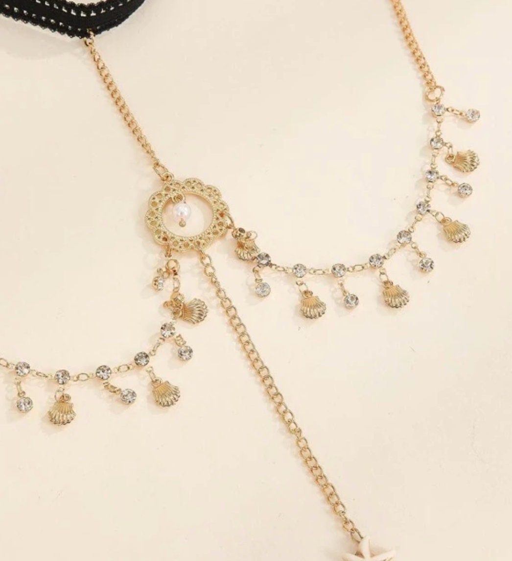 Ring Decor Layered Thigh Chain , Gold Leg Chain , Thigh Leg Chain ...