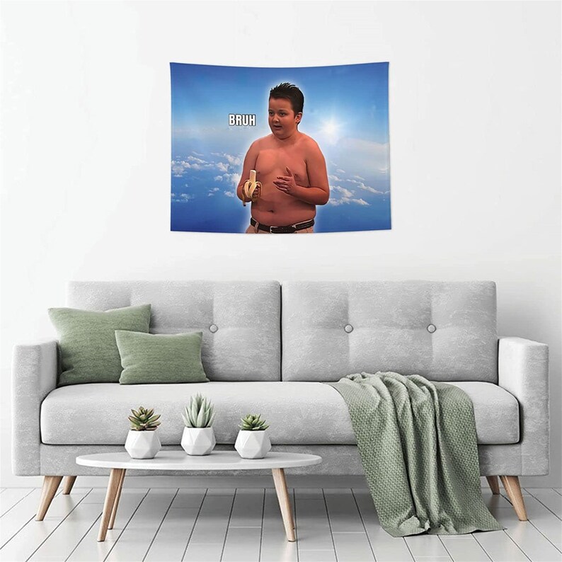 Funny Gibby Bruh Meme Blue Tapestry Wall Hanging for Bedroom - Etsy