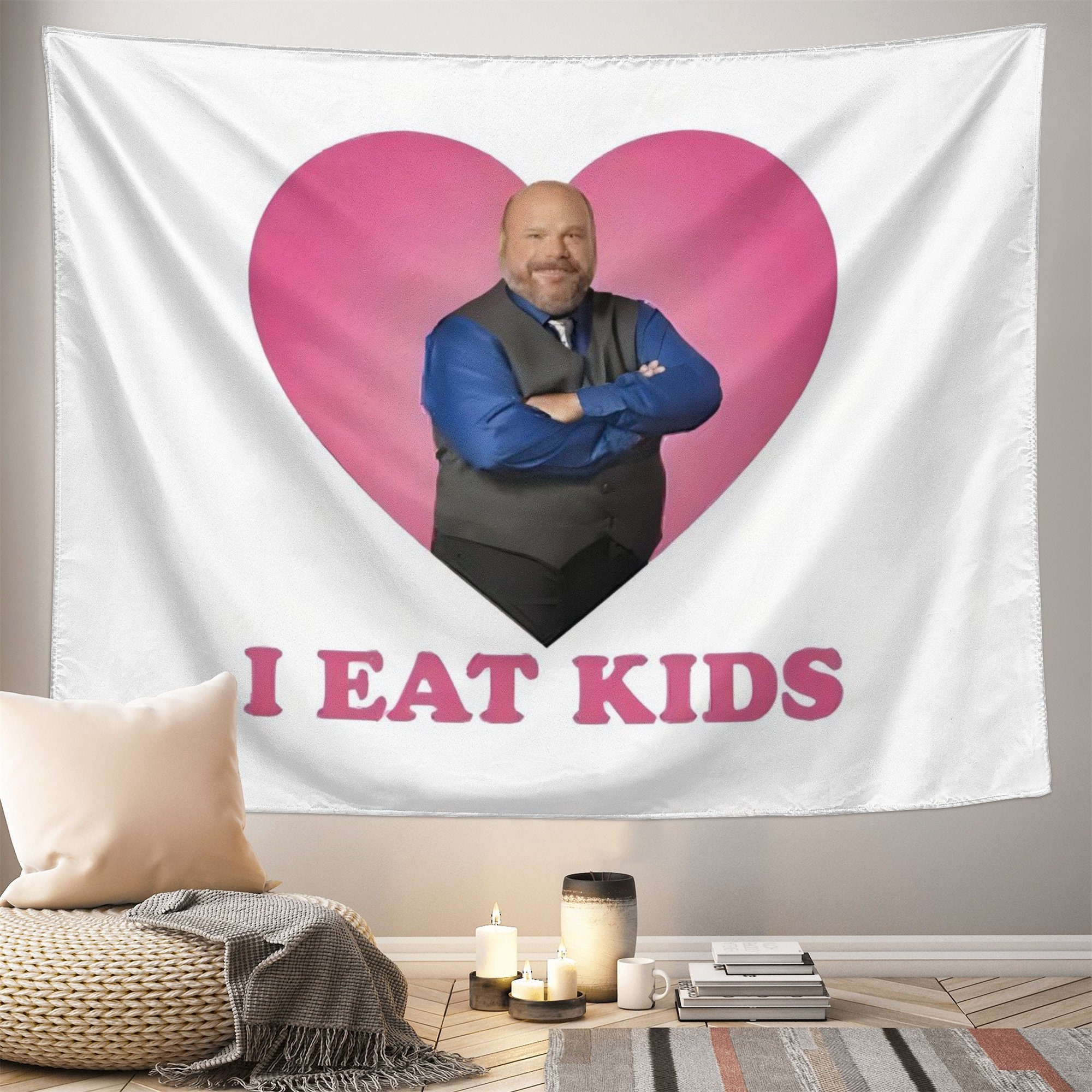 I Eat Kids Bertram Tapestry For Bedroom Funny Meme Love Tapestry sold ...