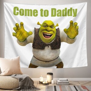 Funny Shrek Tapestry Come in Daddy Tapestry Artistic Wall Hanging Home ...