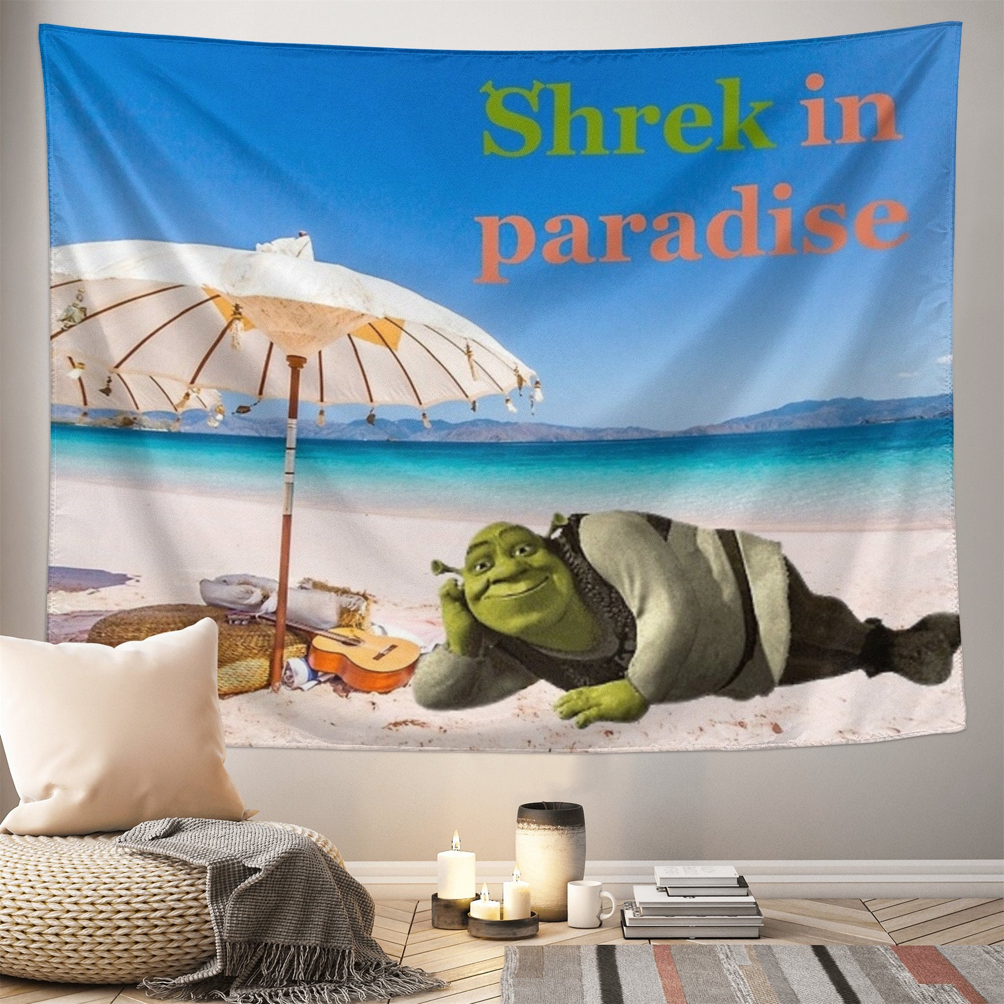 Funny Meme Tapestry Shrek Tapestry Wall Hanging Poster - Etsy