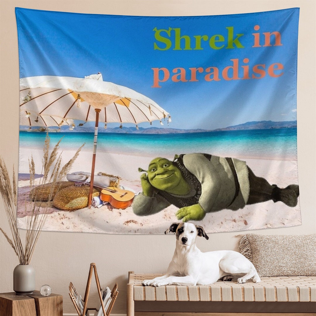 Funny Meme Tapestry Shrek Tapestry Wall Hanging Poster Backdrop Party ...