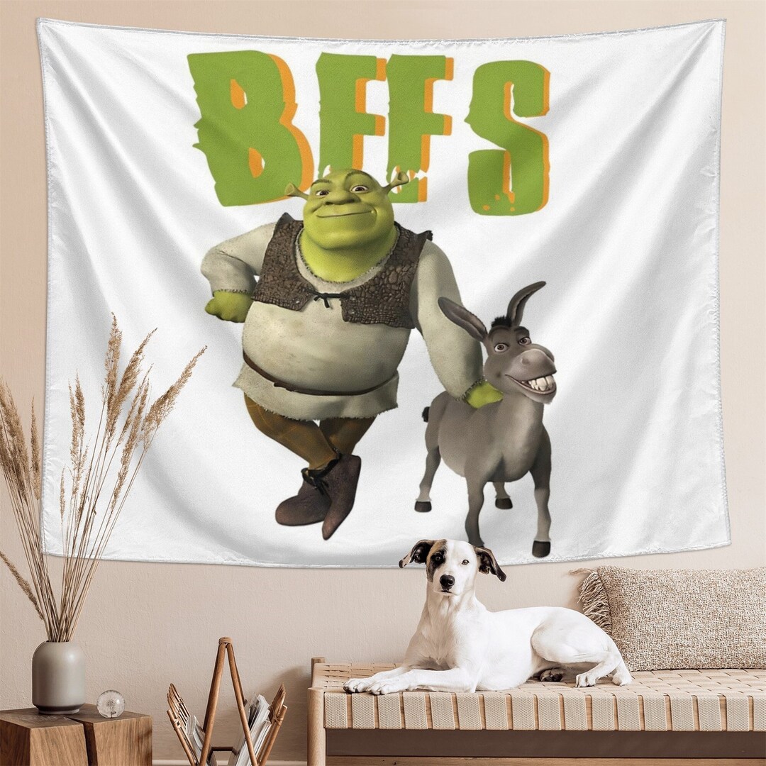 Shrek BFFS Meme Tapestry Funny Aesthetic Tapestries for College Dorm ...