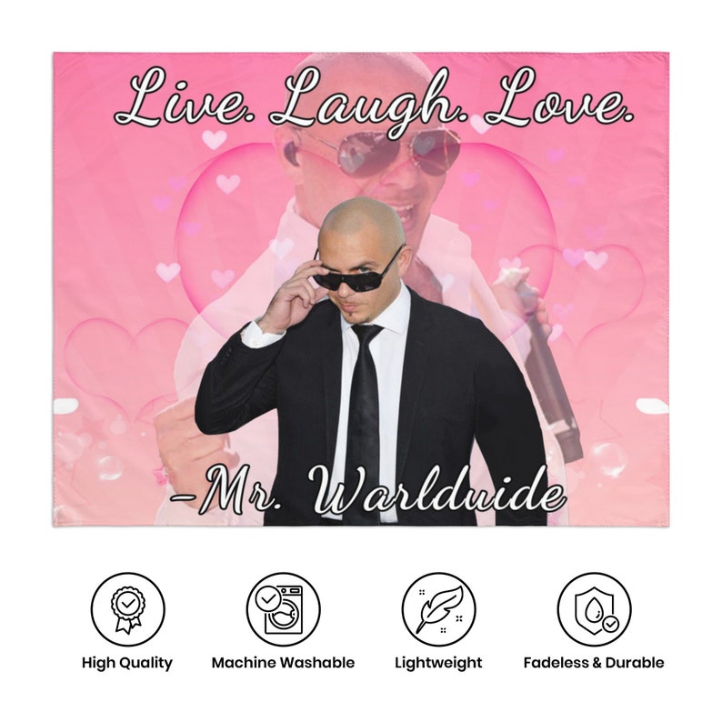 Mr 305 Worldwide Tapestry Live Laugh Love Tapestry Funny Meme - Etsy
