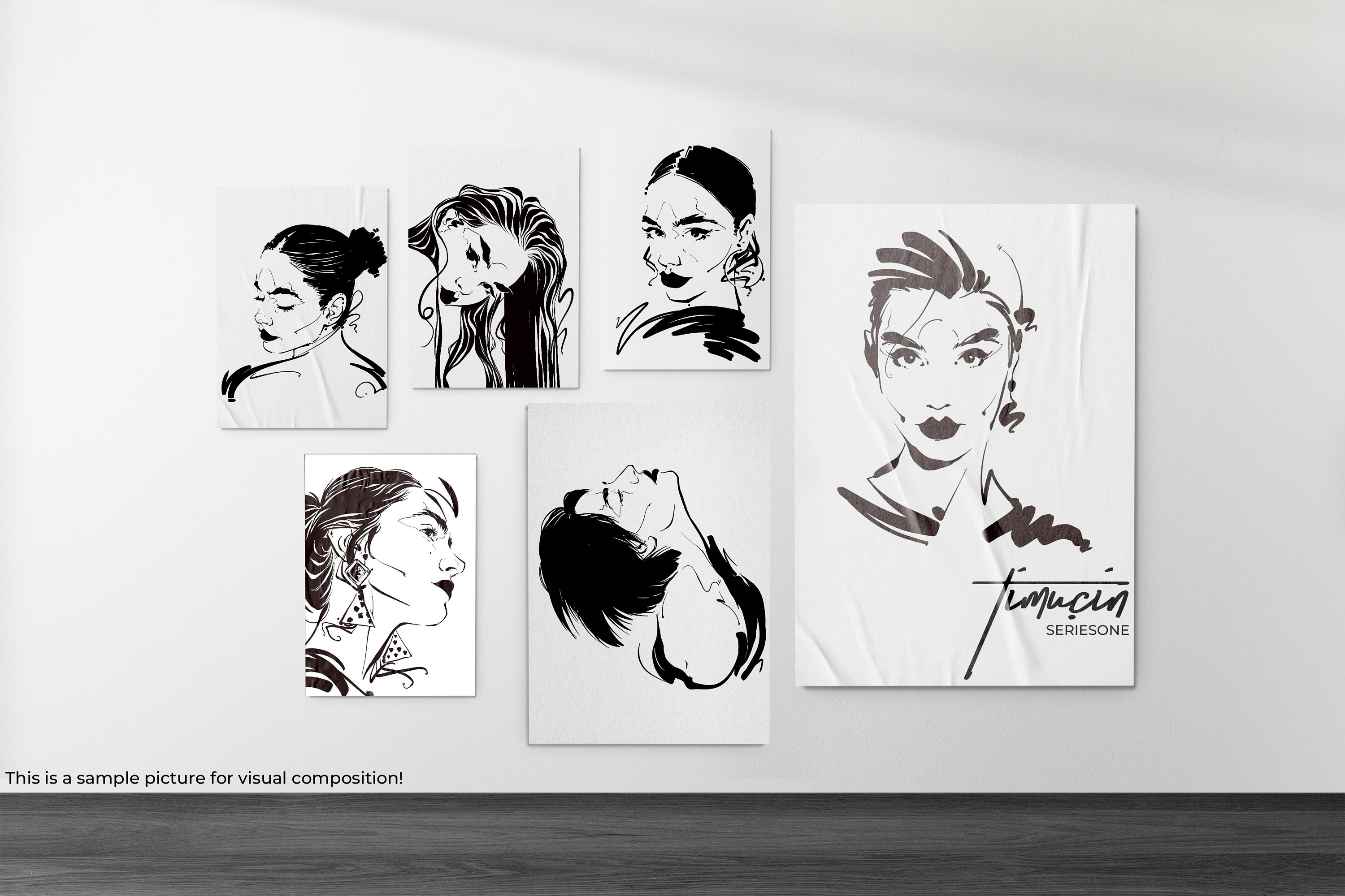 Minimalist Portrait Poster – Modern Black and White Line Art - Etsy