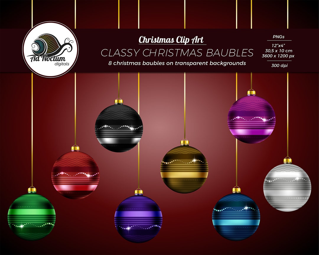 8 Classy Shiny Christmas Baubles, Luxury Gold Christmas Balls , Silver ...