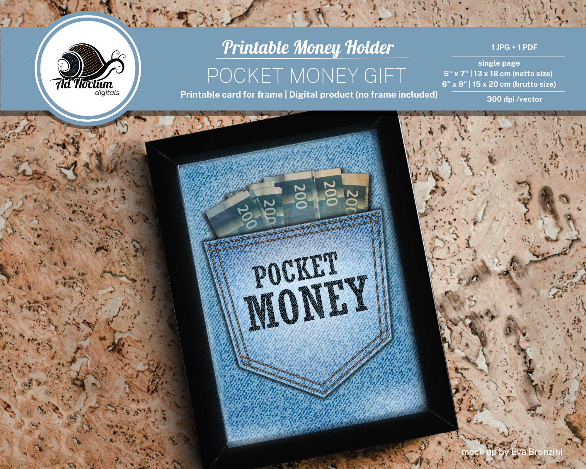Money Gift Card DIY Printable Money Gift Card Holder Photo Framed ...