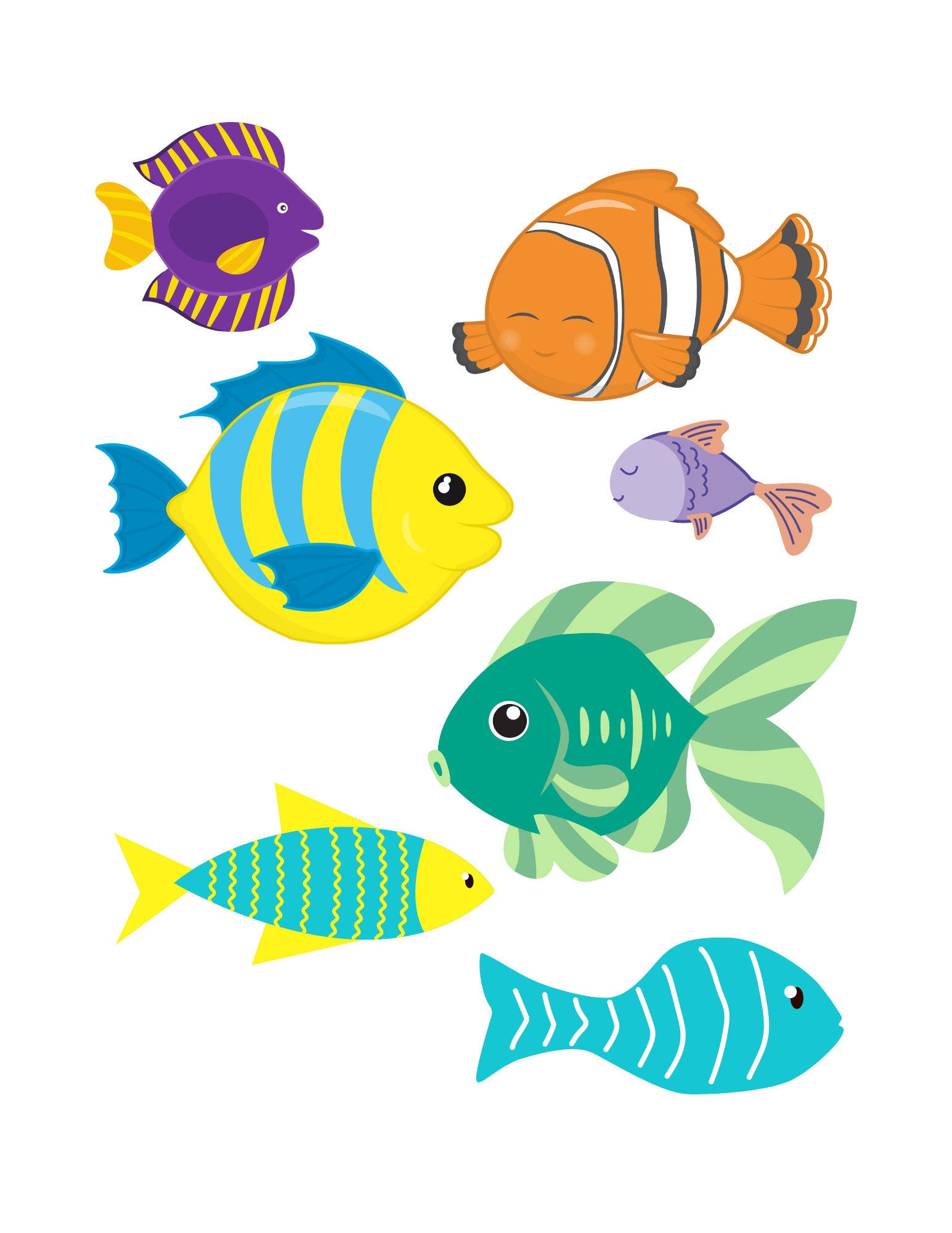 Fish Svg Cartoon Fish Svg Realistic Fish Svg Fish Digital - Etsy Canada