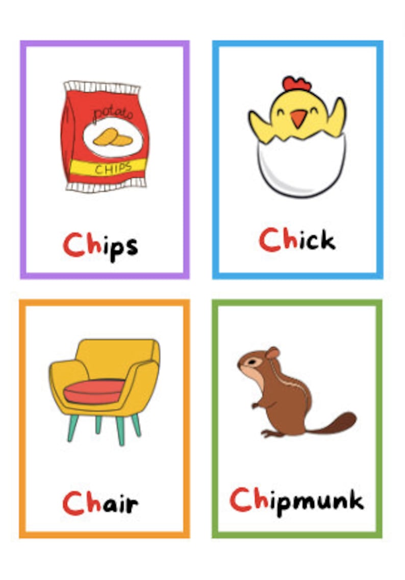 SH & CH Articulation Flashcards, Speech Therapy Materials, Speech ...