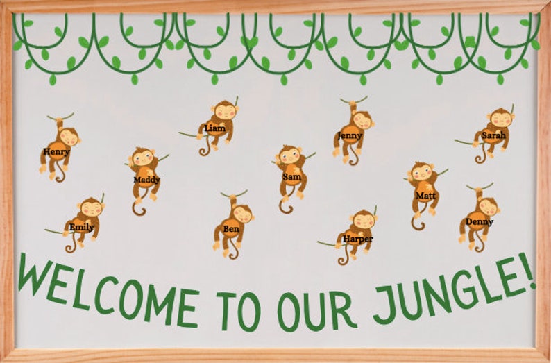 Jungle Classroom Decor, Bulletin Board Kit, Welcome Back Decor - Etsy