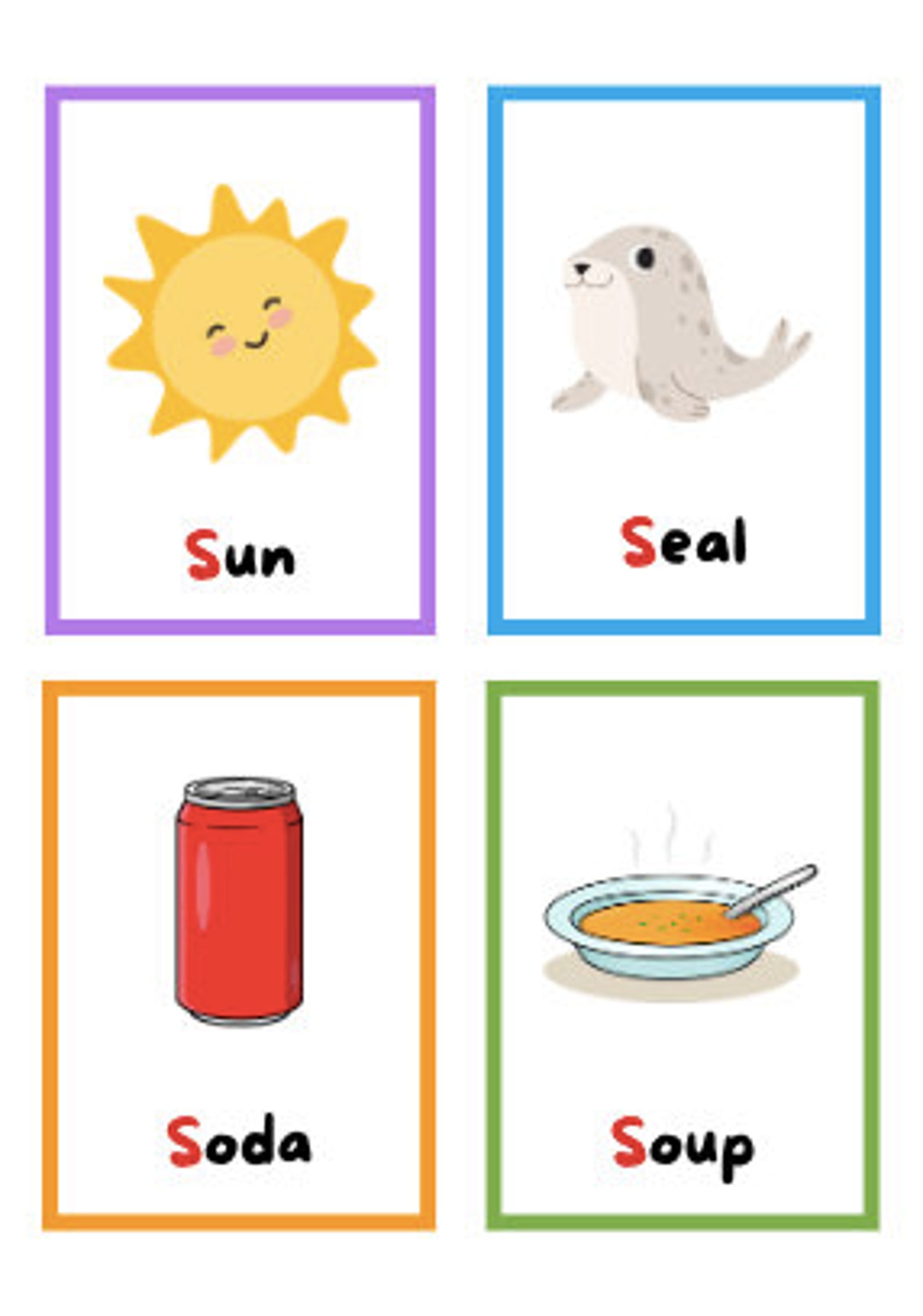 S&Z Articulation Flashcards, Speech Therapy Materials, Speech Therapy ...