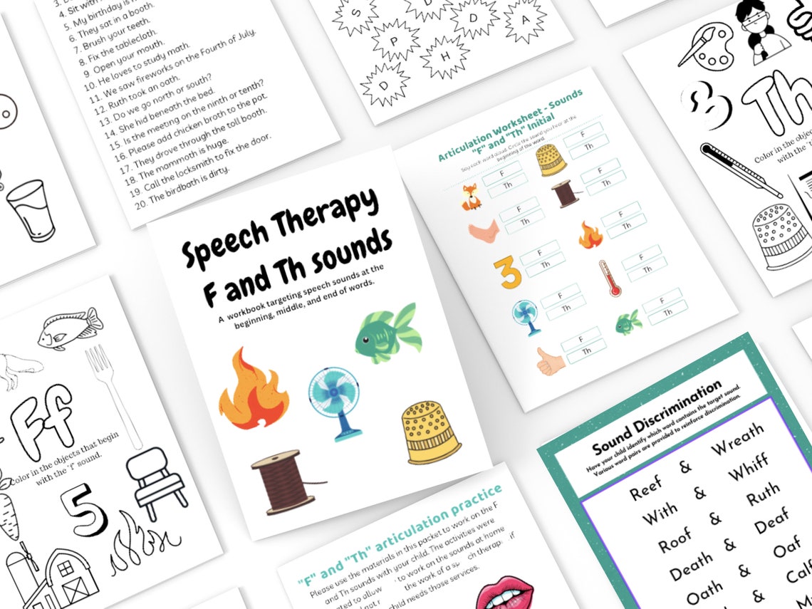 Speech Therapy, F and Th Sounds, Speech Therapy Materials, Speech ...