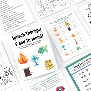 Speech Therapy, F and Th Sounds, Speech Therapy Materials, Speech ...