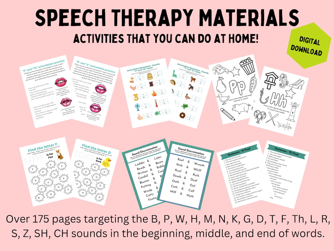 Speech Therapy Bundle, Speech Therapy Materials, Speech Therapy ...