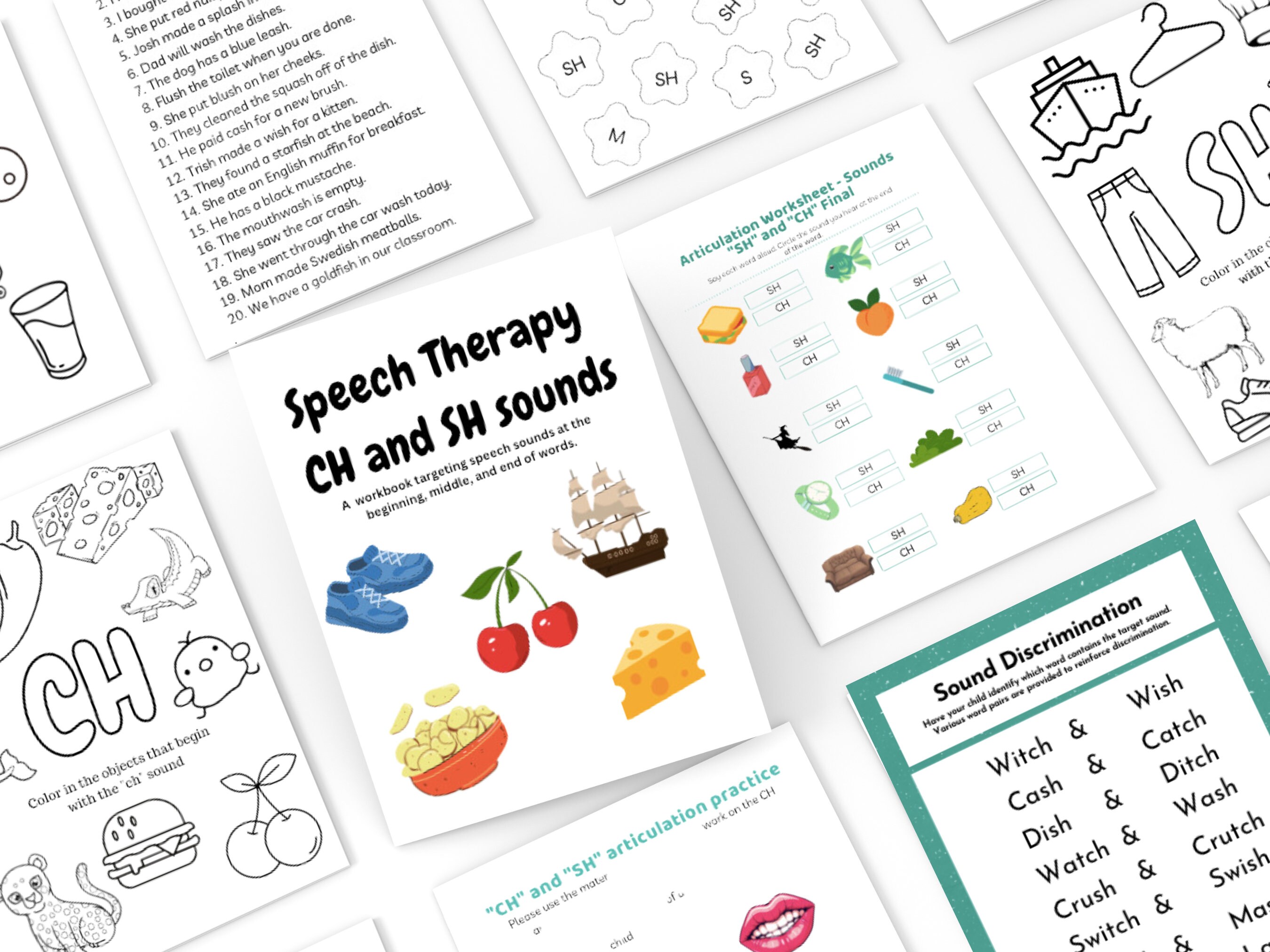 Speech Therapy, CH and SH Sounds, Speech Therapy Materials, Speech ...