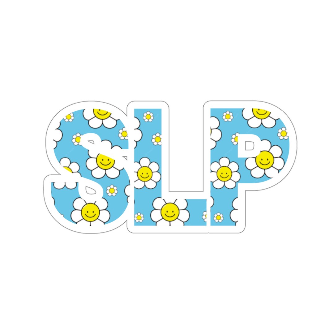 SLP Flower Sticker, Speech Therapist Sticker - Etsy