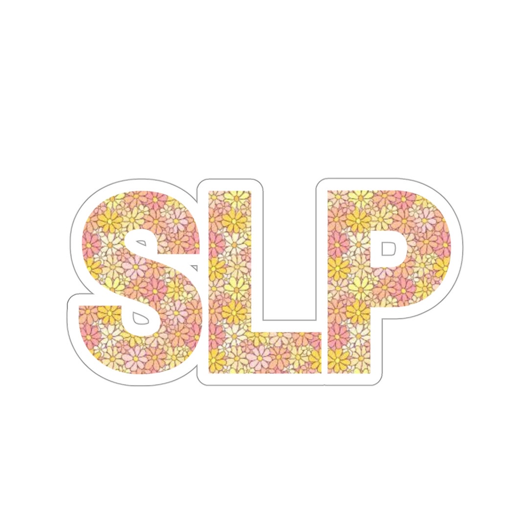 SLP Flower Sticker, Speech Therapy Sticker - Etsy