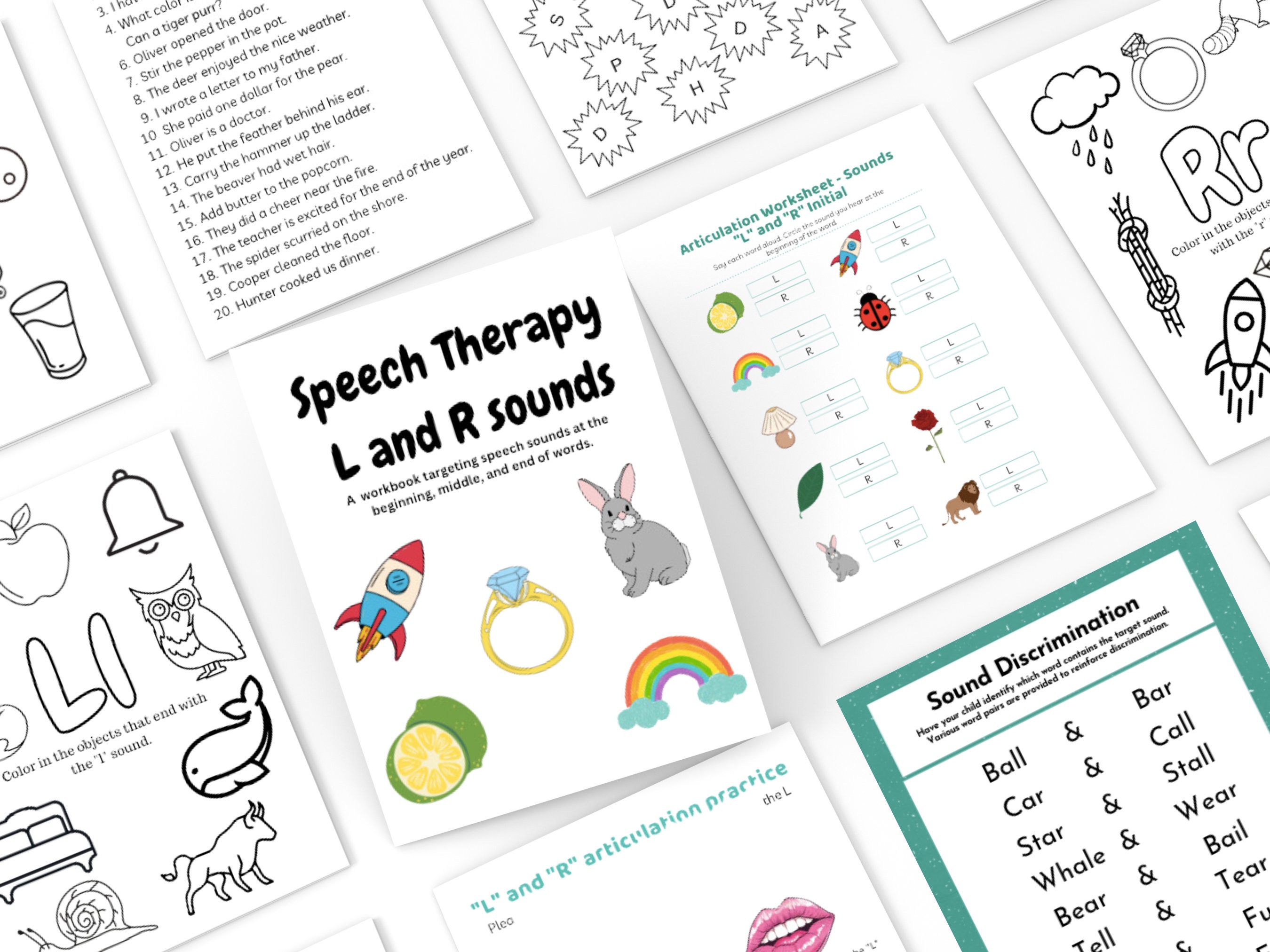 Speech Therapy, L and R Sounds, Speech Therapy Materials, Speech ...