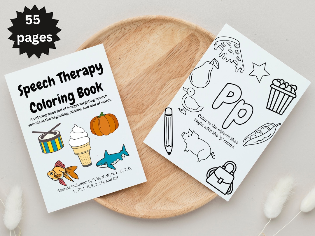 Speech Therapy Coloring Book, SLP Therapy Activities, Speech Therapy ...
