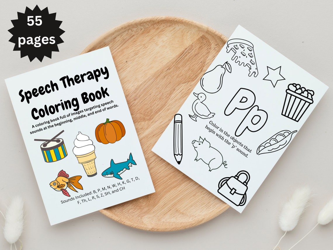 Speech Therapy Coloring Book, SLP Therapy Activities, Speech Therapy ...