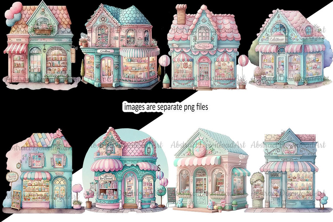 Cute Pastel Toy Shop II Clipart Lovely Children's Store - Etsy