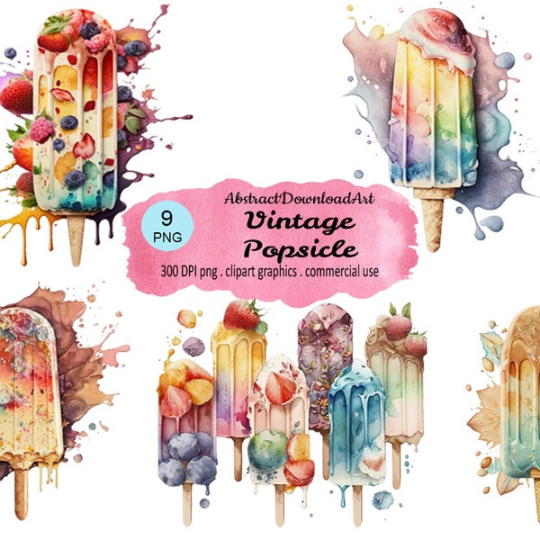 Popsicle Clipart - Etsy