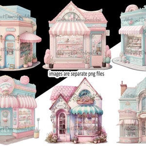 Kawaii Pastel Boutiques Clipart Adorable Shop Cute Store Digital ...