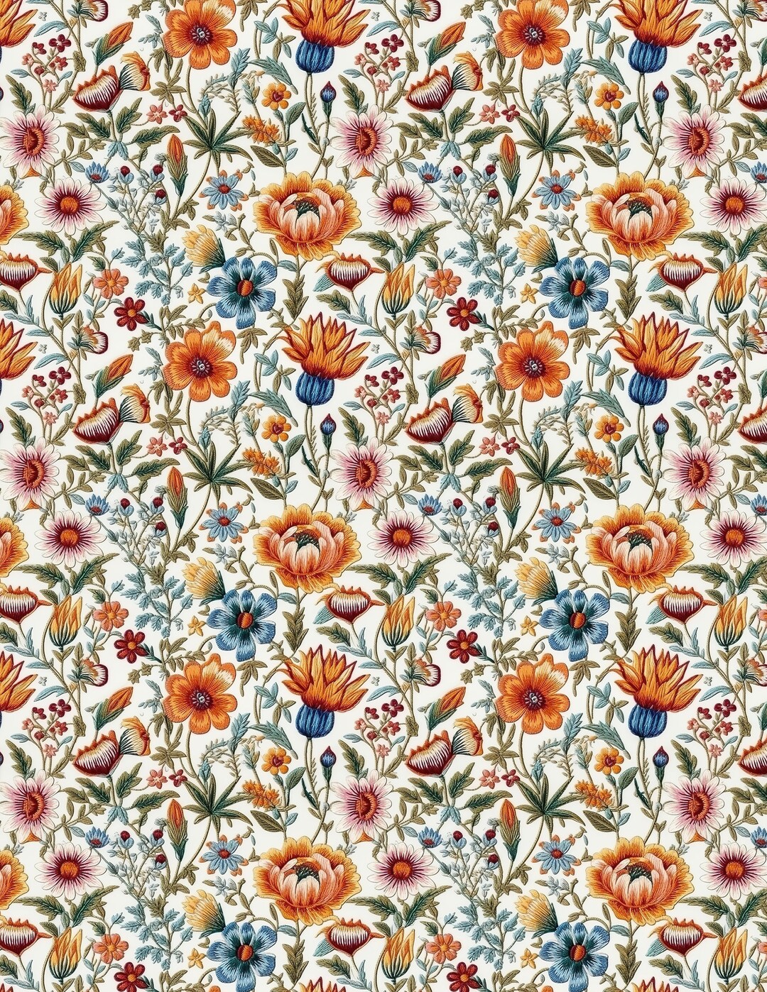 Embroidery Petal Dance Seamless Files Digital Patterns Paper - Etsy