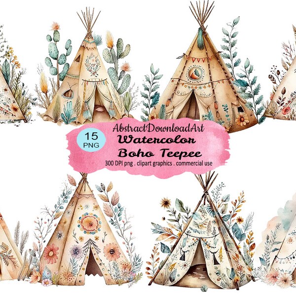 Teepee Clipart - Etsy