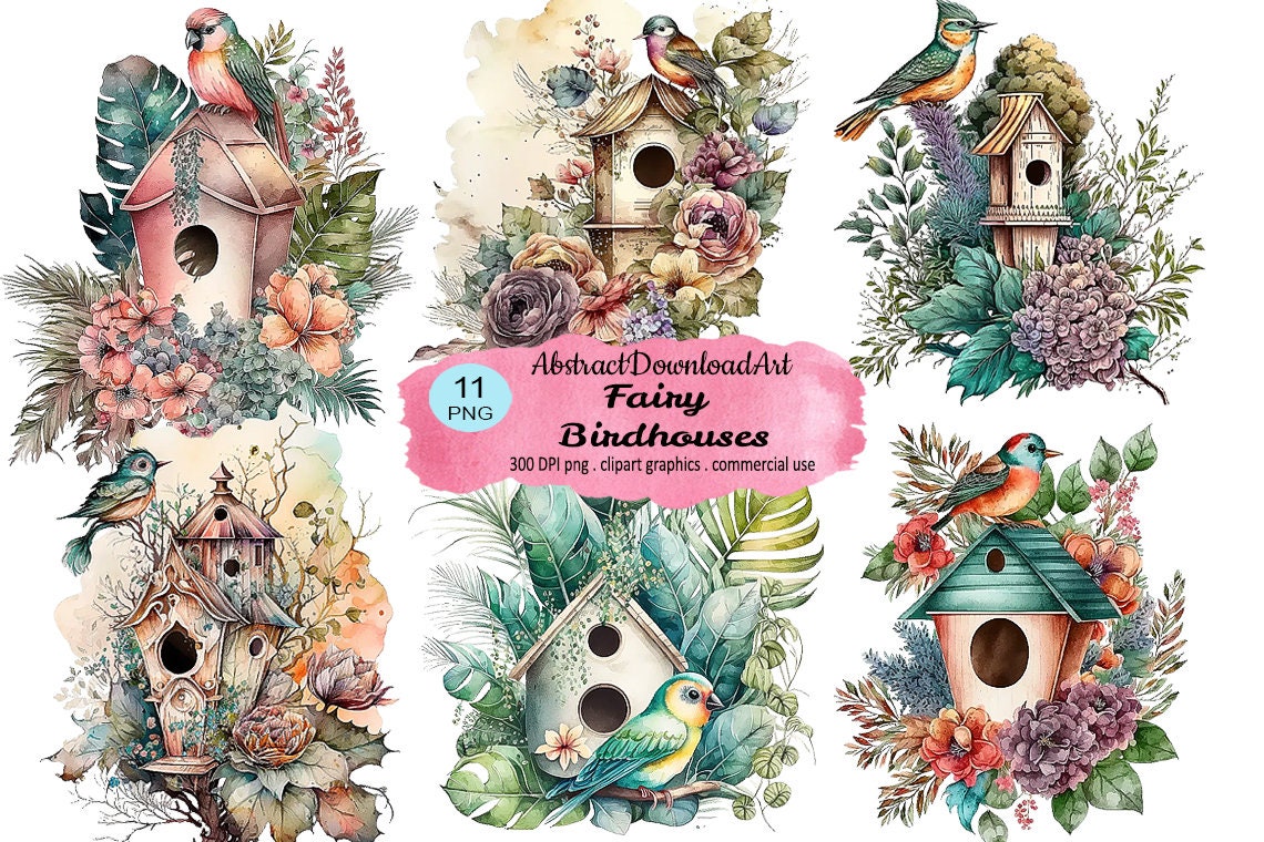 Cute Birdhouse Clipart