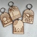 Outdoors Arch Engraved Wood Keychain - Etsy