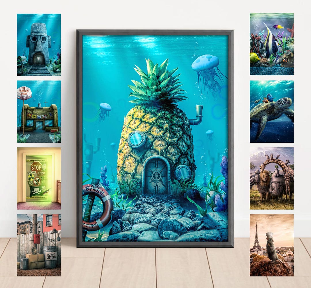 10 Reimagined Film & TV Posters | Original Nostalgic Digital Art | Wall ...