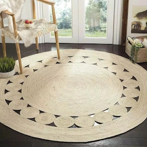 Jute Rug Hand Woven- Soft, Stylish, and Unique Jute Carpet Boho Rugs - Etsy