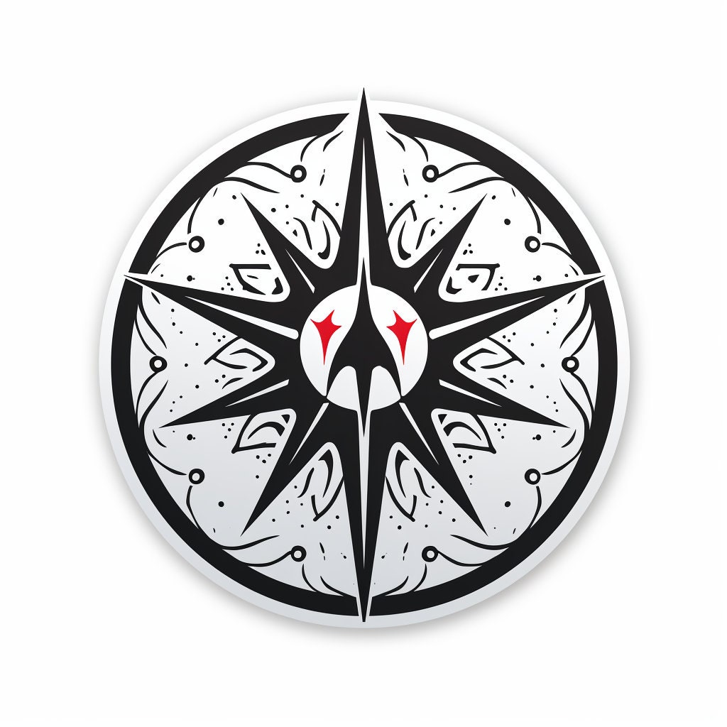 Vintage Gothic Symbol Sticker: Black and White, Waterproof, Removable ...