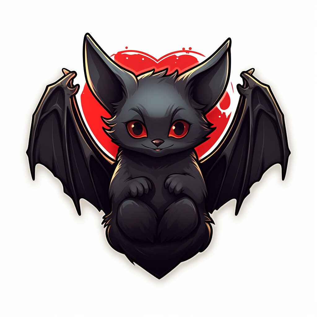 Goth Bat Sticker - Halloween Decoration - Cool Goth Sticker - Bat ...