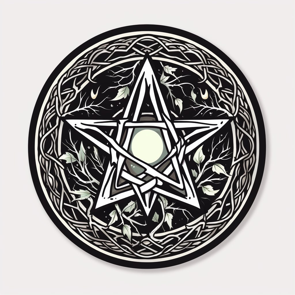 Vintage Gothic Symbol Sticker: Black and White, Waterproof, Removable ...