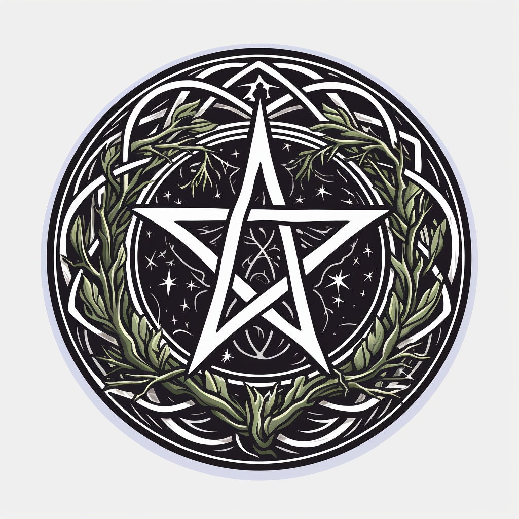 Vintage Gothic Symbol Sticker: Black and White, Waterproof, Removable ...