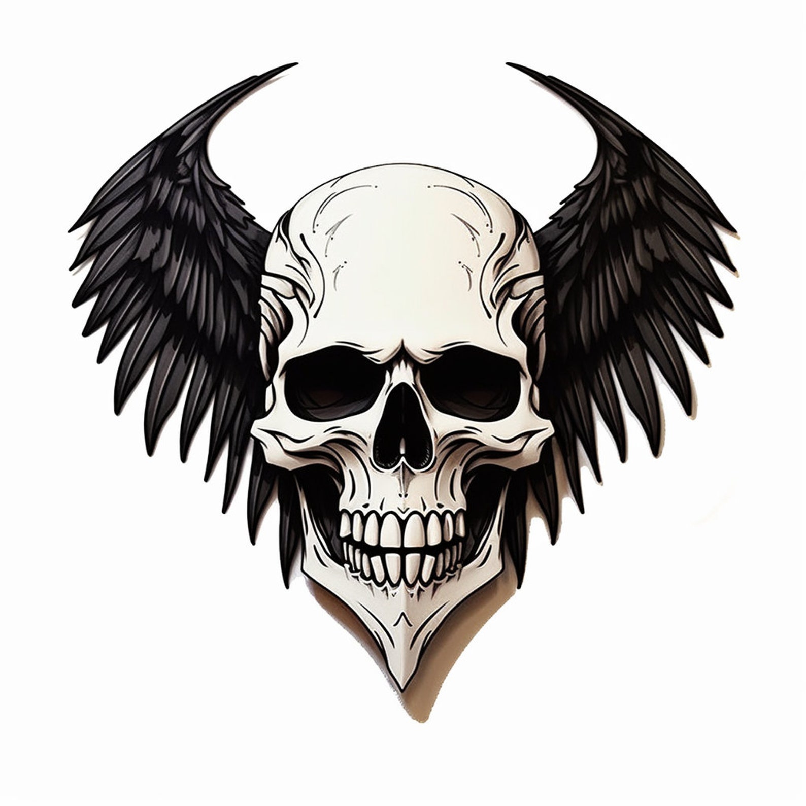 Gothic Skull Sticker: Death's Head, Waterproof, Removable, 3 Inch Vinyl ...