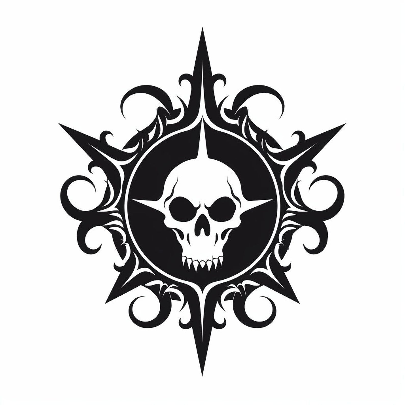 Gothic Skull Sticker: Death's Head, Waterproof, Removable, 3 Inch Vinyl ...