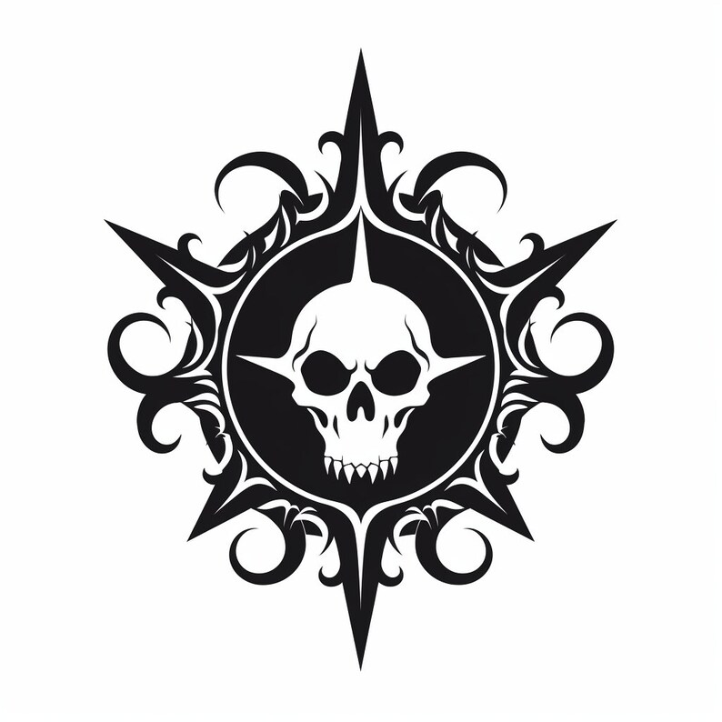 Gothic Skull Sticker: Death's Head, Waterproof, Removable, 3 Inch Vinyl ...