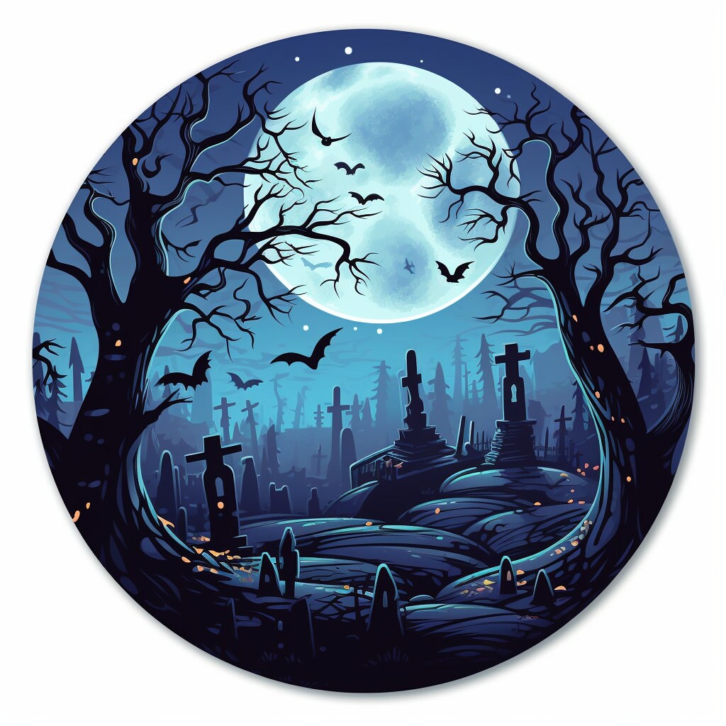 Goth Graveyard Sticker Black and White Aesthetic Sticker Cool Goth ...