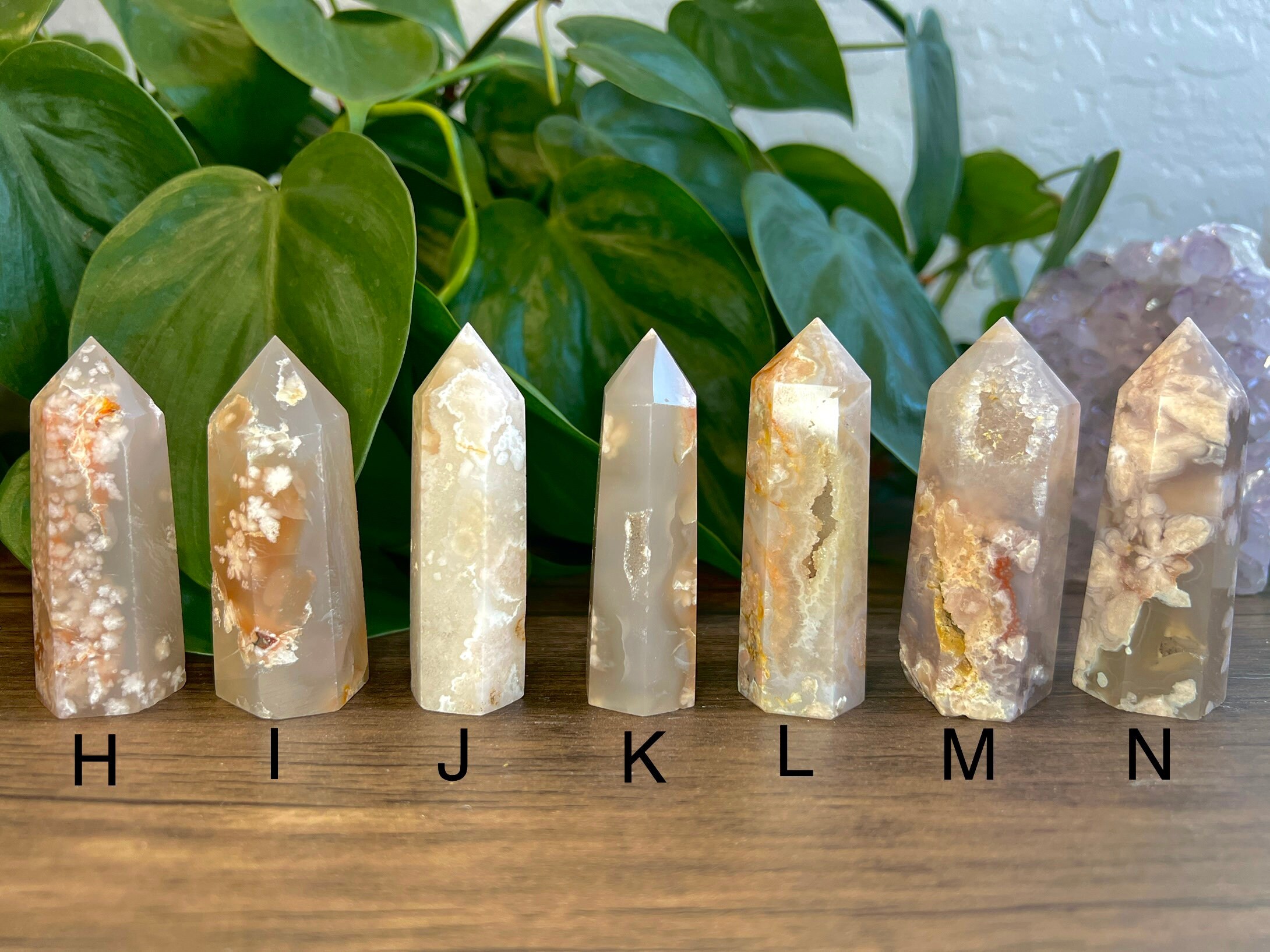 Flower Agate Towers CHOOSE YOUR OWN | Flower Agate Druzy Towers ...