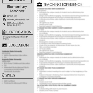 Teacher Résumé Template That Will Help You Get Noticed by the Board of ...