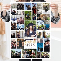 Graduation Photo Collage Template, Graduation Welcome Sign, Graduation ...