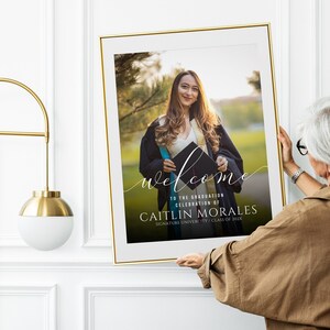 Modern Graduation Welcome Poster Template - Single Photo, 8 Sizes ...