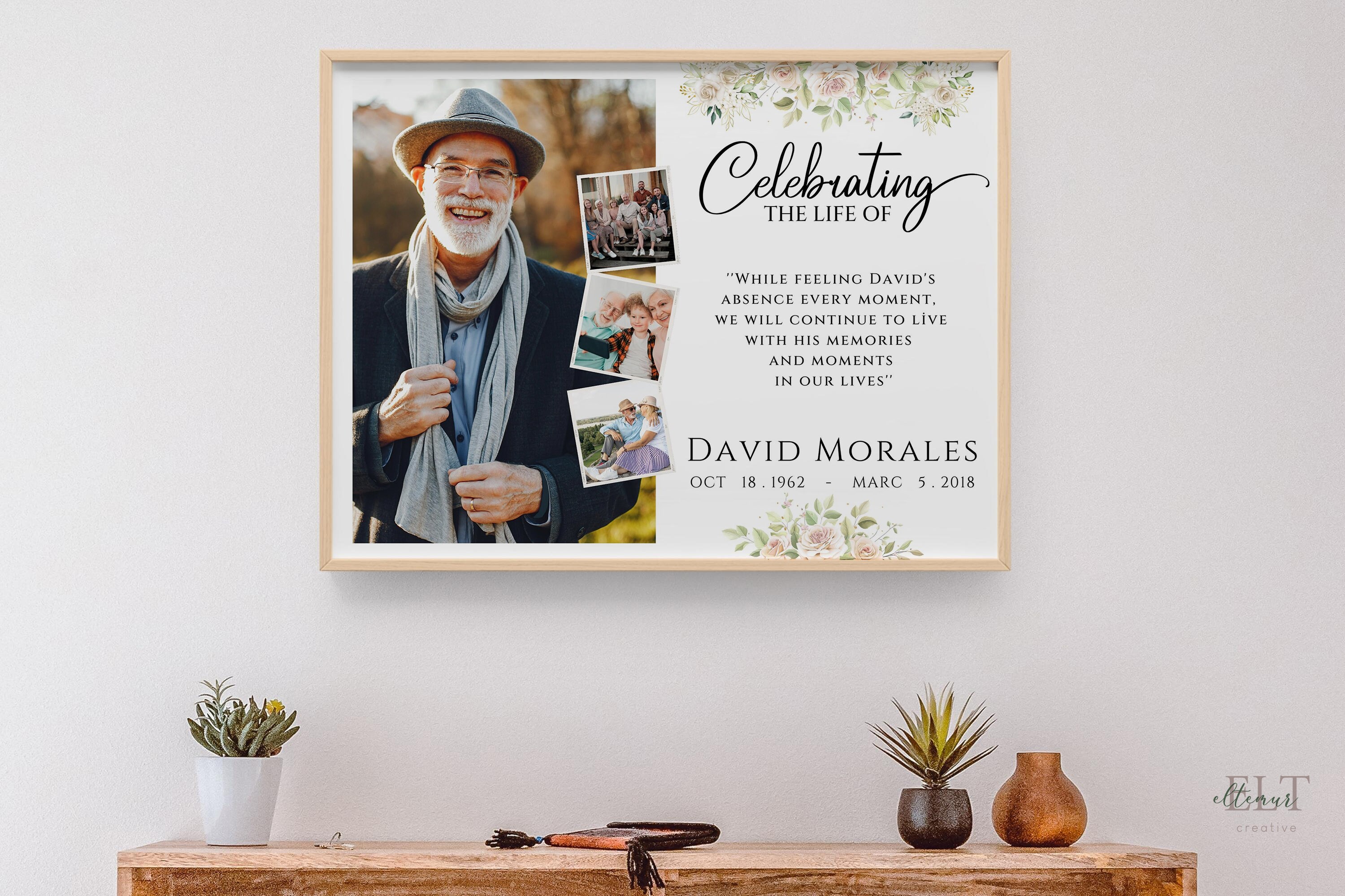 Funeral Set Collage Templates A 2 Vertical 1 Horizontal - Etsy