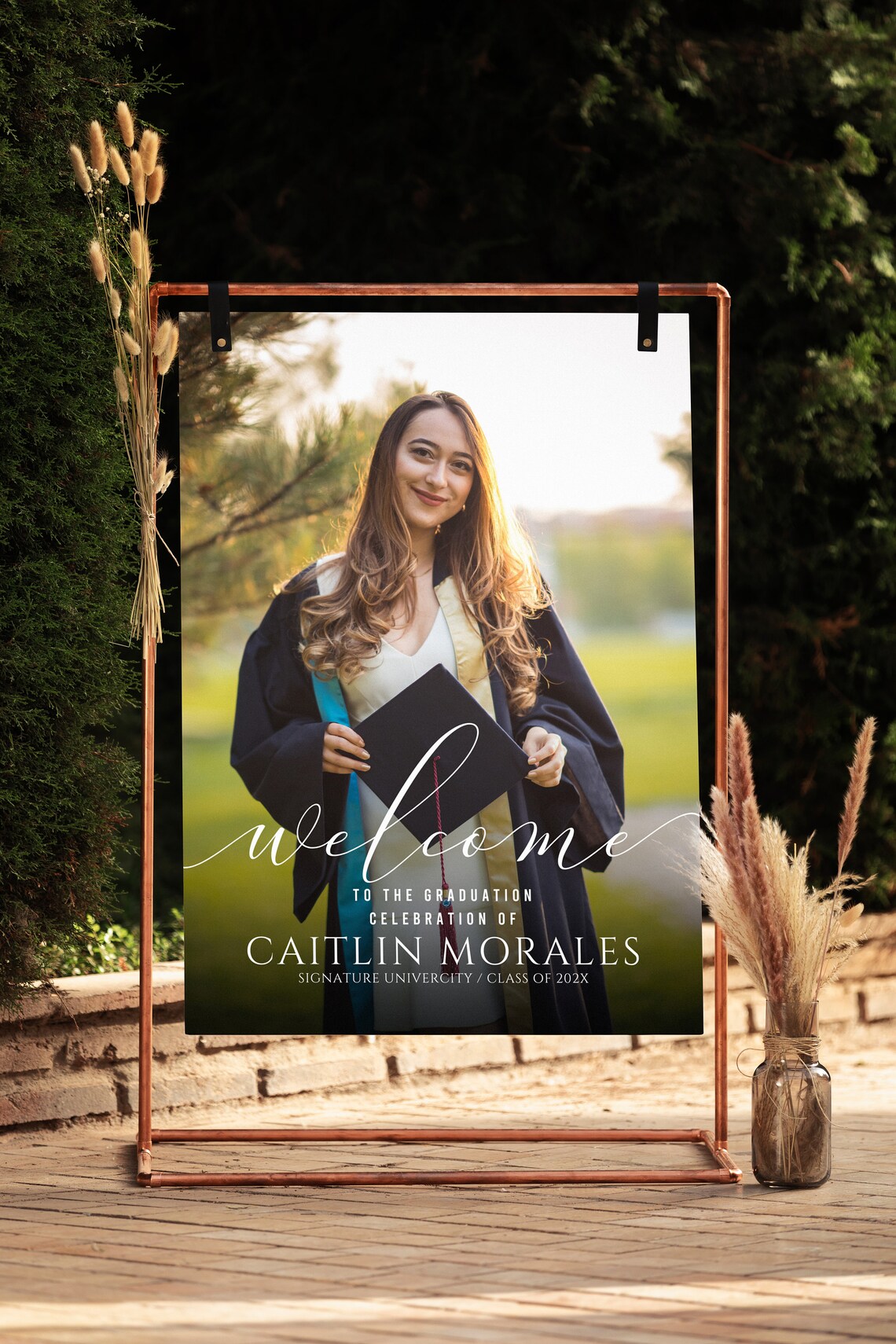 Modern Graduation Welcome Poster Template - Single Photo, 8 Sizes ...