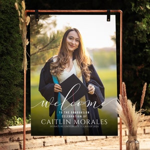 Modern Graduation Welcome Poster Template - Single Photo, 8 Sizes ...
