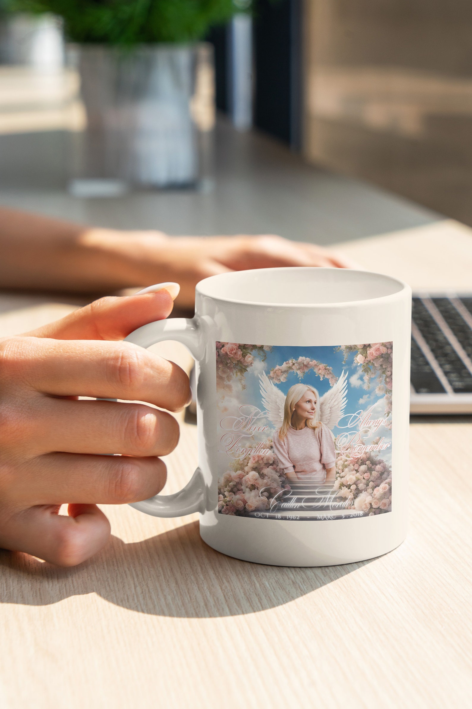 Floral Heaven Background, in Loving Memory PNG, Memorial Background ...